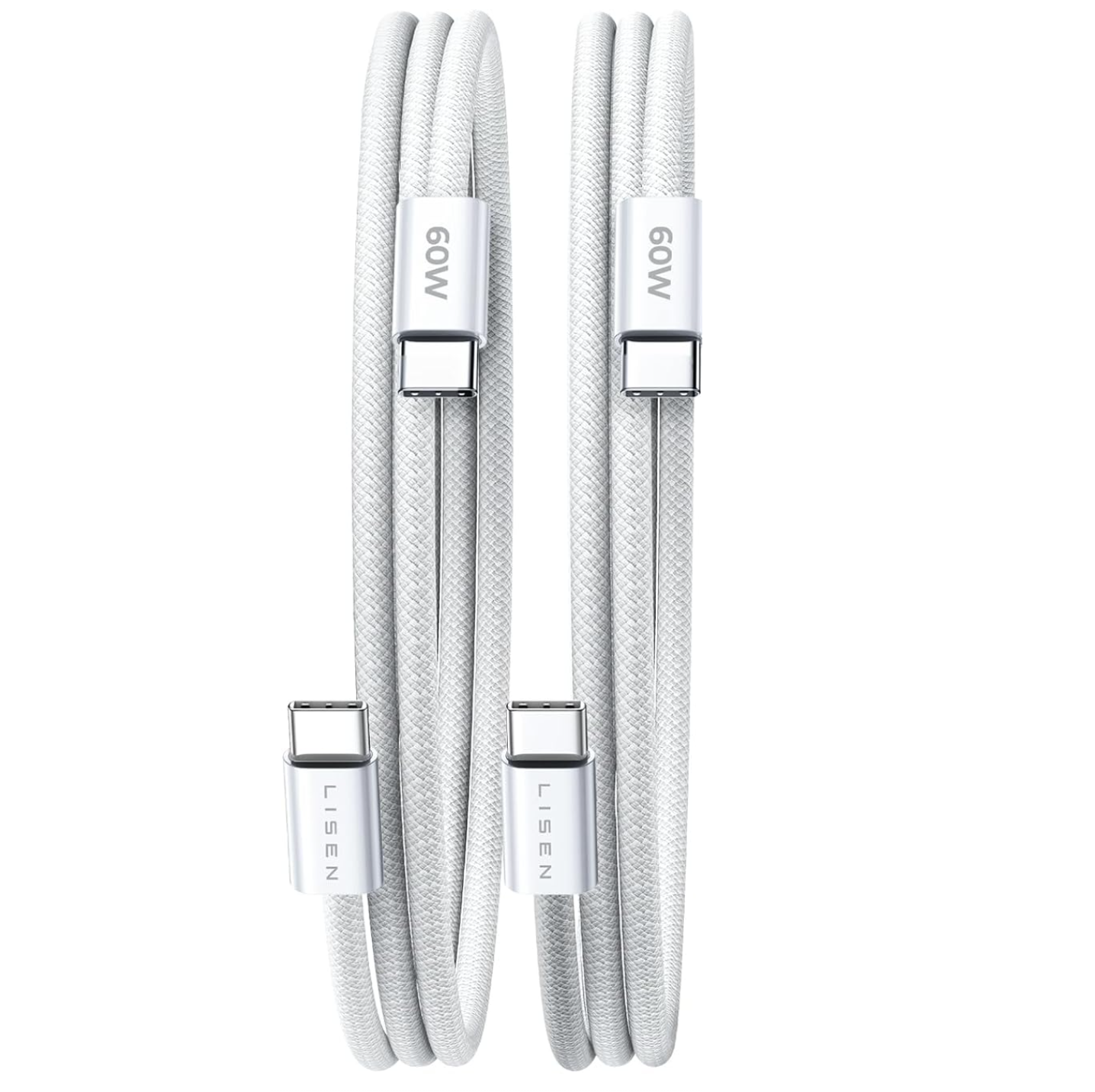 02 Cables Tipo C Trenzado Para iPhone Macbook iPad 1m 60w – On Shop