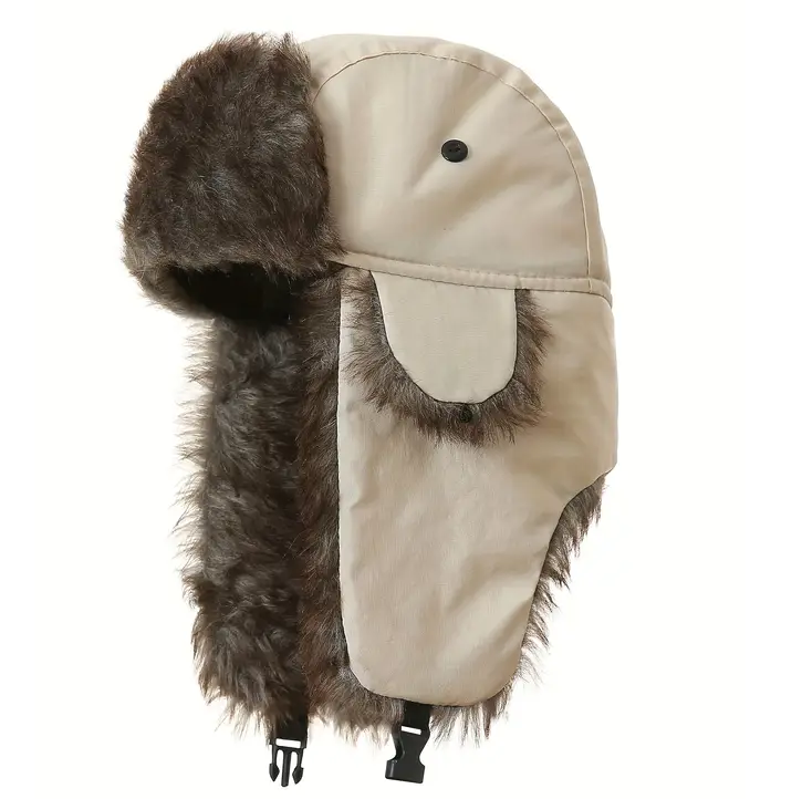 Sombrero Gorro Ruso Ushanka Invierno Frio Abrigo Beige – On Shop